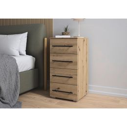 Rauch Schubkastenkommode &raquo;Sideboard Schubladenkommode AVOLA mit Dekorfront&laquo; Breite 40 cm inkl. Soft-Close-Funktion, mit 4 ger&auml;umigen Schubladen f&uuml;r 