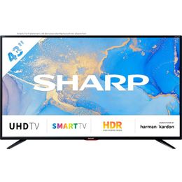Sharp LED-Fernseher »4T-C43BJx« 108 cm/43 ′′ Smart-TV 43BJ5E schwarz Sound-Technologie: Harman-Kardon