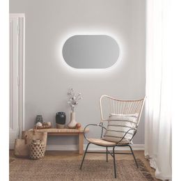 Talos Dekospiegel »LED Design Spiegel oval weiß, 45x75 cm« LED Beleuchtung weiß