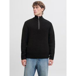 Jack & Jones JACK & JONES Troyer »JORBLEECKER KNIT HALF ZIP BF« Black XS XS Pullover von Jack & Jones