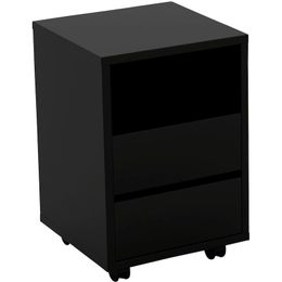 Inosign Rollcontainer &raquo;Agapi&laquo; B&uuml;rocontainer im modernen Design, 40x40x62 cm, 2 Schubk&auml;sten schwarz ABS-Kunststoff, Holzwerkstoff, Spanplatte