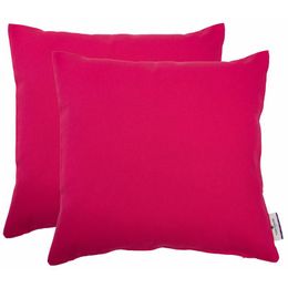 Tom Tailor HOME Dekokissen »Dove« unifarben, Kissenhüllen ohne Füllung, 2er Pack pink + unifarben Obermaterial: 100% Baumwolle B/L: 48 cm x 48 cm