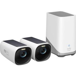 Eufy &Uuml;berwachungskamera &raquo;Security by ANKER S330 Cam 4K (Cam 3)&laquo; Au&szlig;enbereich;Innenbereich Packung, 3 Stk. tlg. wei&szlig; mit Alexa und Google Assistant...