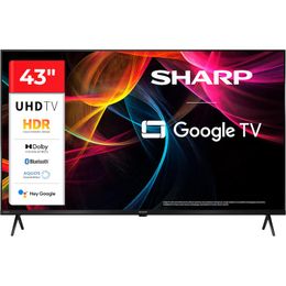 Sharp LED-Fernseher »4T-C43HLx« 108 cm/43 ′′ Smart-TV schwarz Google Assistant; Google Cast