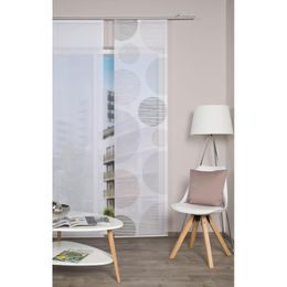 Vision S Schiebegardine &raquo;BORDEN&laquo; Paneelwagen 1 Stk. tlg. HxB: 260x60, Schiebevorhang Bambus-Optik Digitaldruck grau Polyester