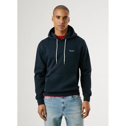 Pepe Jeans Hoodie »MACBETH SMALL LOGO« Regular Fit mit gesticktem Logo dulwich blue M M Hoodie von Pepe Jeans