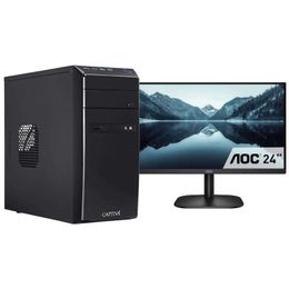 Captiva Business-PC-Komplettsystem »Power Starter R83-053 TFT Bundle« 60, 50 ′′ AMD Ryzen 7 AMD 32 GB RAM 1.000 GB SSD schwarz Windows 11 Home 64-bit