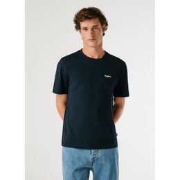 Pepe Jeans T-Shirt »CONTRAST CONNOR« mit Rundhals und gesticktem Logo dulwich blue M M T-Shirt CONTRAST CONNOR von Pepe Jeans