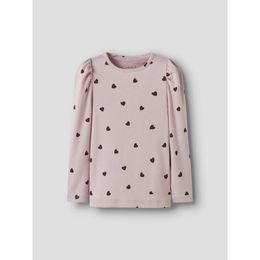 name it Langarmshirt »NMFKHEART XSL LS TOP« Burnished Lilac 122/128 122/128 Shirt von name it für Mädchen