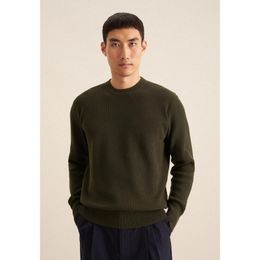 Seidensticker Strickpullover &raquo;Schwarze Rose&laquo; 1/1 Rundhals Uni olive L L Passform: Regular