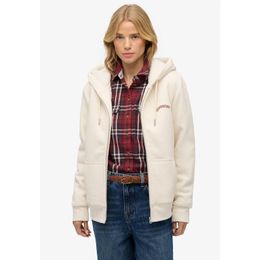 Superdry Kapuzensweatjacke »BORG LINED ZIPHOOD« Desert Bone Off White XS XS Hoddie mit Zipper von Superdry