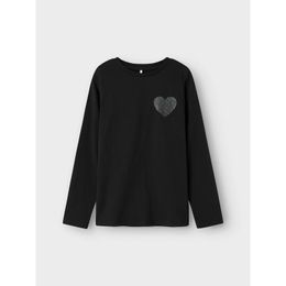 name it Langarmshirt »NKFOLALLA LS TOP PS« Black 116 116 Langarmshirt von name it für Mädchen