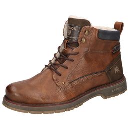Lerros Winterboots Casual Boots, Winterboots mit Warmfutter cognacfarben 44 44 Schnürboots mit Logoaufnäher auf der Zunge