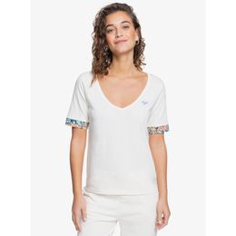 Roxy T-Shirt »Marine Bloom« Powder Puff XXS XXS Stoff: Leichter Baumwollstoff