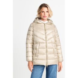 RICHROYAL Steppjacke mit Kapuze mit 2-Wege-Reißverschluss caffee latte 36 36 Winterjacke von Rich & Royal
