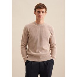 Seidensticker Herren Seidensticker Strickpullover &raquo;Schwarze Rose&laquo; 1/1 Rundhals Uni beige S