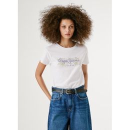 Pepe Jeans T-Shirt »AVA« mit floralem Print 800WHITE S S Shirt AVA von Pepe Jeans