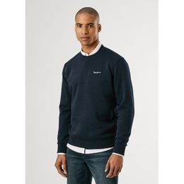 Pepe Jeans Sweatshirt »MACBETH SMALL LOGO PLAIN CREW« mit Rundhals, Label-Stitching dulwich blue XXL XXL Sweatshirt von Pepe Jeans