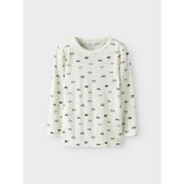 name it Langarmshirt »NMMWANG WOOL NEEDLE LS TOP NOOS« aus reiner Merinowolle Snow White AOP:Small cars 92 92 Shirt von name it für Jungen