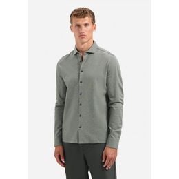 NO EXCESS Langarmhemd &raquo;Meliertes Jerseyhemd Shirt Jersey Melange Stretch&laquo; Dark Green XL - Normalgr&ouml;&szlig;en Normalgr&ouml;&szlig;en XL Bequemer Jersey