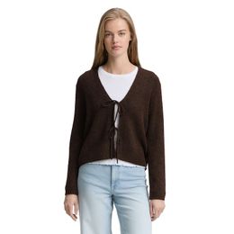 Tom Tailor Denim Cardigan mit Schleifen soft chocolate brown melange M M Cardigan von Tom Tailor Denim