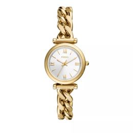 Fossil Uhr - Carlie Three-Hand Gold-Tone Stainless Steel Watch - Gr. unisize - in Gold - f&uuml;r Damen
