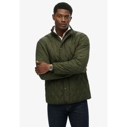 Steppjacke Superdry "QUILTED ESTATE JACKET", Herren, Gr. 3XL, grün (surplus goods olive grün), Web, Obermaterial: 100% Polyester, unifarben mit Farbeinsatz, regular fit, Jacken