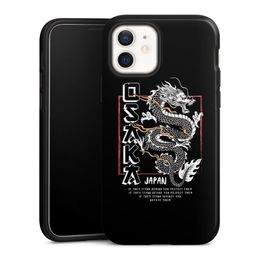 DeinDesign iPhone 12 mini Handy Panzer Handyh&uuml;lle robuste Outdoor H&uuml;lle Schutzh&uuml;lle gl&auml;nzend Ocean Dragon Japan Tough Case