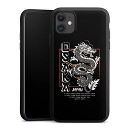 DeinDesign iPhone 11 Handy Premium Silikon H&uuml;lle Handyh&uuml;lle schwarz Case Japan Ocean Dragon Silikon Premium Case