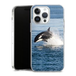 DeinDesign iPhone 14 Pro Max Handy Case Handyhülle transparent Hülle Wale Orca Ocean Hard Case