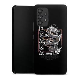 DeinDesign Galaxy A53 5G Handy Premium Case Smartphone Handyh&uuml;lle Schutzh&uuml;lle gl&auml;nzend Japan Dragon Ocean Premium Case