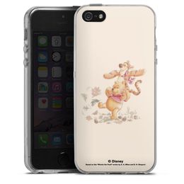 DeinDesign iPhone SE (2016-2019) Handy Silikon Hülle Case transparent Handyhülle Official Licensed Product Winnie Puuh Tigger Earth Tones Silikon Case