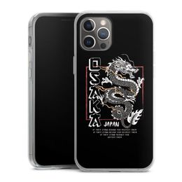 DeinDesign iPhone 12 Pro Max Handy Silikon H&uuml;lle Case transparent Handyh&uuml;lle Ocean Dragon Japan Silikon Case