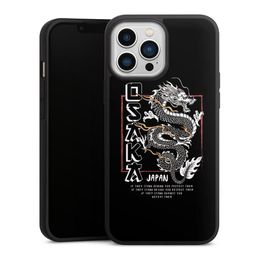 DeinDesign iPhone 13 Pro Max Handy Premium Silikon H&uuml;lle Handyh&uuml;lle schwarz Case Ocean Dragon Japan Silikon Premium Case