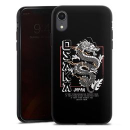 DeinDesign iPhone Xr Handy Silikon H&uuml;lle Case schwarz Handyh&uuml;lle Ocean Dragon Japan