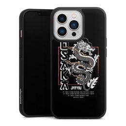 DeinDesign iPhone 13 Pro Handy Premium Silikon H&uuml;lle Handyh&uuml;lle schwarz Case Ocean Dragon Japan Silikon Premium Case