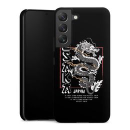 DeinDesign Galaxy S22 Handy Premium Case Smartphone Handyh&uuml;lle Schutzh&uuml;lle matt Dragon Ocean Japan Premium Case