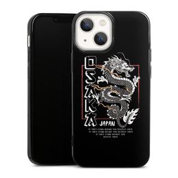 DeinDesign iPhone 13 Mini Handy Slim Case extra d&uuml;nn Silikon Handyh&uuml;lle schwarz H&uuml;lle Ocean Dragon Japan Silikon Slim Case