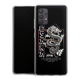 DeinDesign Galaxy A32 4G Handy Silikon H&uuml;lle Case transparent Handyh&uuml;lle Ocean Dragon Japan Silikon Case