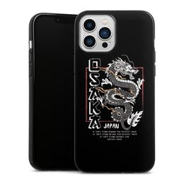 DeinDesign iPhone 13 Pro Max Handy Silikon H&uuml;lle Case schwarz Handyh&uuml;lle Ocean Dragon Japan