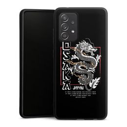 DeinDesign Galaxy A52s 5G Handy Premium Silikon H&uuml;lle Handyh&uuml;lle schwarz Case Japan Ocean Dragon Silikon Premium Case
