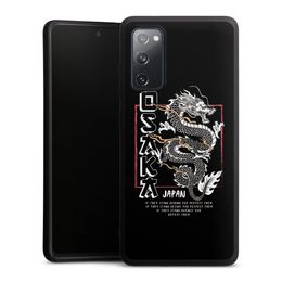 DeinDesign Galaxy S20 FE Handy Premium Silikon H&uuml;lle Handyh&uuml;lle schwarz Case Japan Dragon Ocean Silikon Premium Case