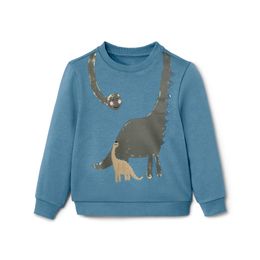 Tchibo - Kinder-Sweater mit Dino-Applikation - Herren - Gr. 110/116 - blau