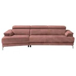 Ecksofa Egoitaliano "Soul, extravagantes Designsofa, Megasofa, super bequem, tolle Details", braun (chedar wood), B:246cm H:99cm T:140cm, Sofas, mit Trapez-Abschlußelement, inkl verstellbarer Kopfteile