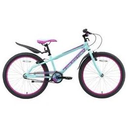 Jugendfahrrad Bikestar Gr. 32, blau (türkis, beere), Fahrräder, Kinder, 32cm, 24 Zoll (60,96cm), für Damen