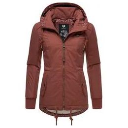 Winterjacke Ragwear "YM-Danka", Damen, Gr. S (36), rot (rotbraun), Außenmaterial: 100% Polyester, Innenfutter: 100% Polyester, Wattierung: 100% Polyester, tailliert hüftbedeckend, hoch geschlossener Ausschnitt, Ärmel ohne Ärmelschlitz Rippstrickbündchen, Jacken, stylische Winter Outdoorjacke mit Kapuze