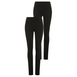 Leggings YSABEL MORA, Damen, Gr. L, N-Gr, schwarz, Single Jersey, Obermaterial: 95% Baumwolle, 5% Elasthan, eng lang, Hosen Leggings
