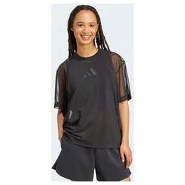 T-Shirt Adidas SPORTSWEAR "W ALL SZN SH T", Damen, Gr. XS, schwarz, Obermaterial: 79% Polyester, 21% Elasthan, normal, Rundhals, Shirts