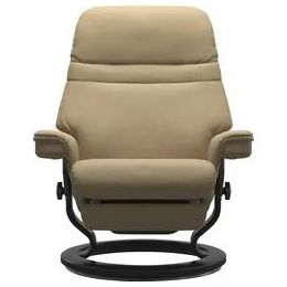 Relaxsessel stressless "Sunrise", beige (sand paloma), B:88cm H:103cm T:78cm, Leder BATICK: BATICK ist ein leicht korrigiertes, durchgefärbtes und genarbtes Möbelleder, bei dem die meisten Unebenheiten und Spuren in der Regel entfernt wurden.;Leder PALOMA: PALOMA ist ein durchgefärbtes Semianilin-Möbelleder mit natürlicher Narbung.;ROHLEDER Stoff Q2 FARON: Ein fester zuverlässiger Bouclé mit einem