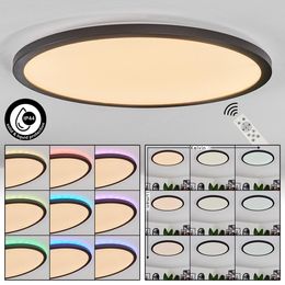 hofstein Boyero Deckenpanel LED Schwarz, 2-flammig, Fernbedienung, Farbwechsler